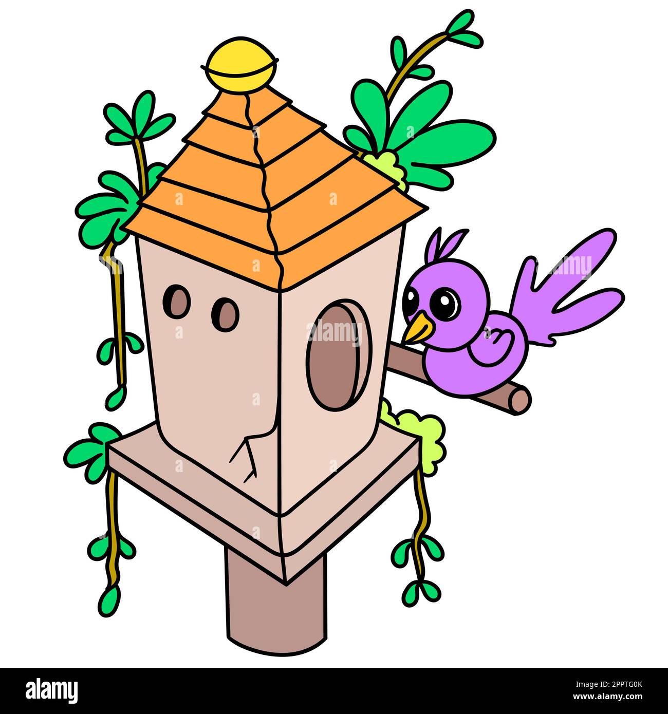 Cage and aviary bird Stock Vector Images - Alamy