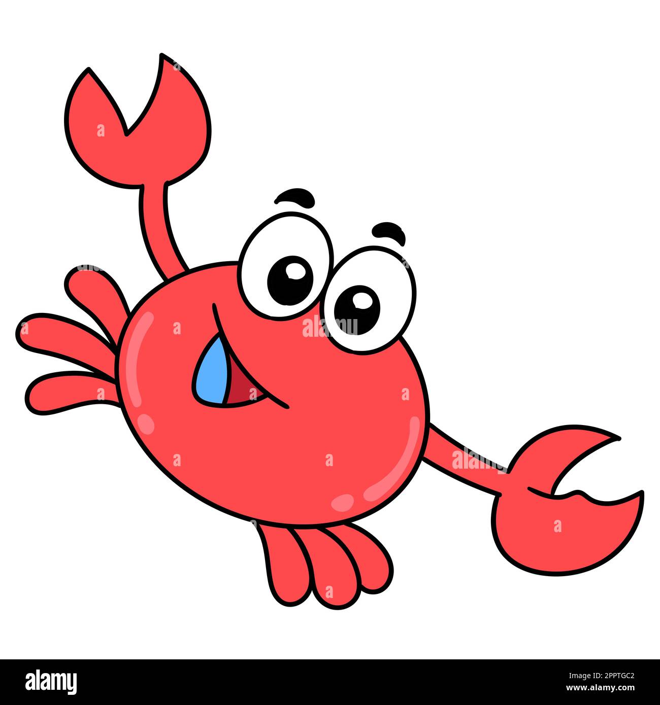 red crab emoticon, doodle icon image Stock Vector Image & Art - Alamy