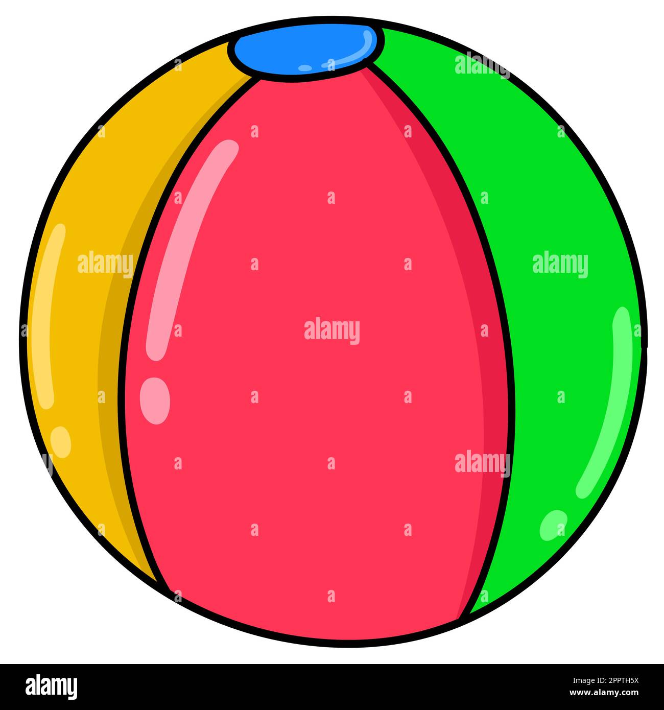 multicolored wind ball, doodle kawaii. doodle icon image Stock Vector ...
