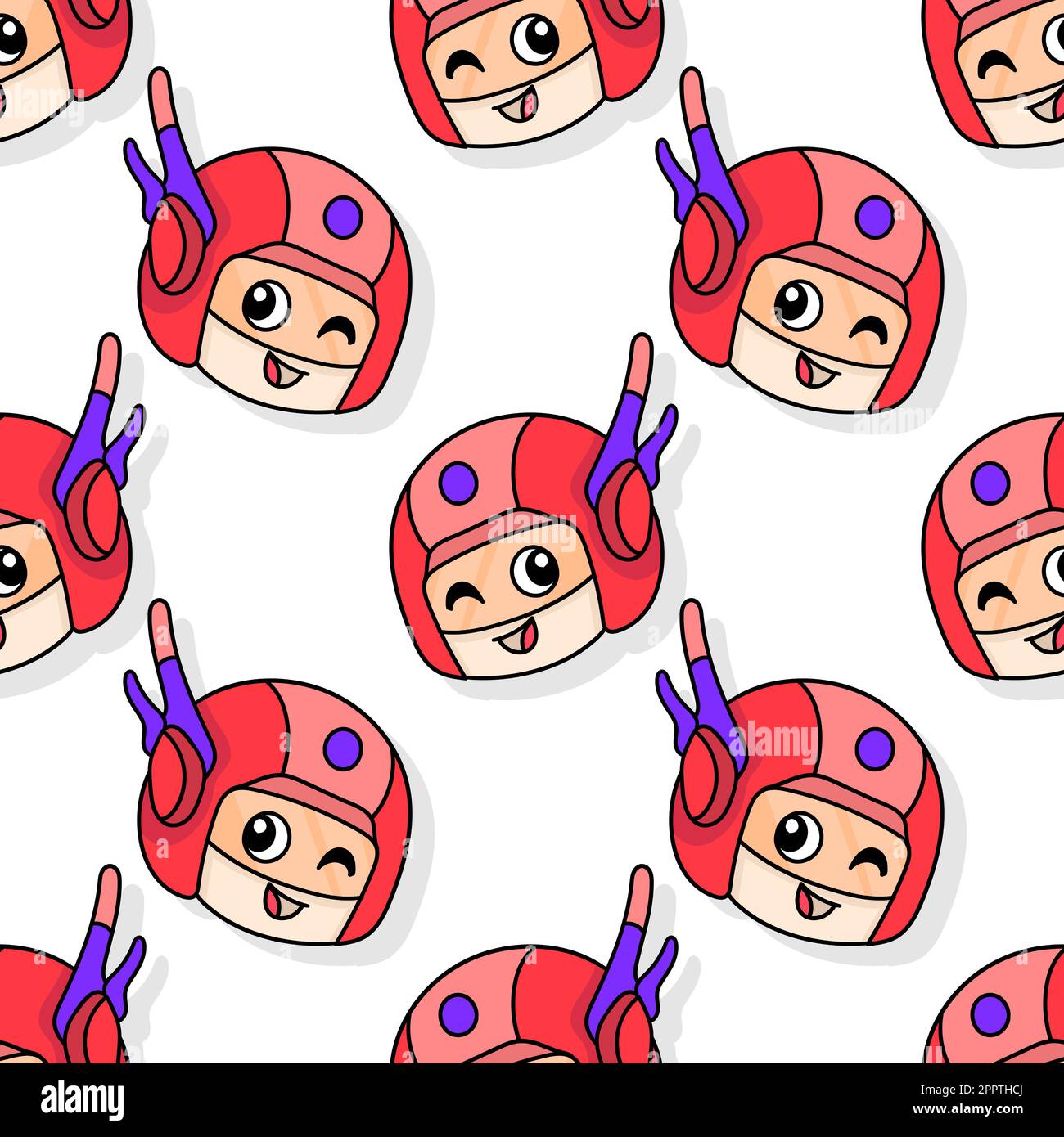 boboiboy superhero head seamless textile print. repeat pattern ...