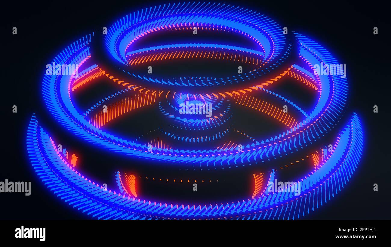 Abstract Gear or mechanical Animation Background. Psychedelic ...