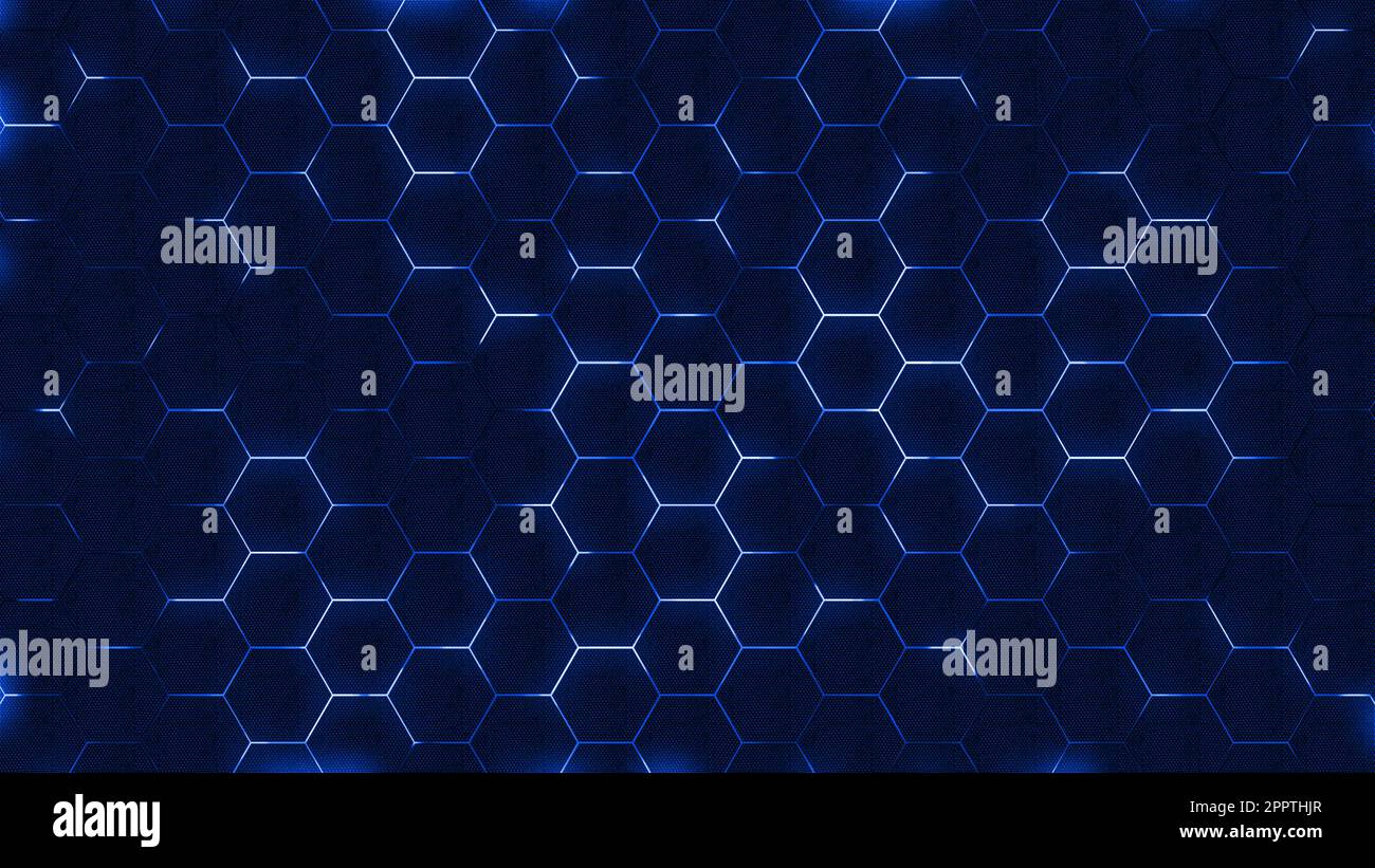 Dark blue hexagonal mosaic hi-res stock photography and images - Alamy