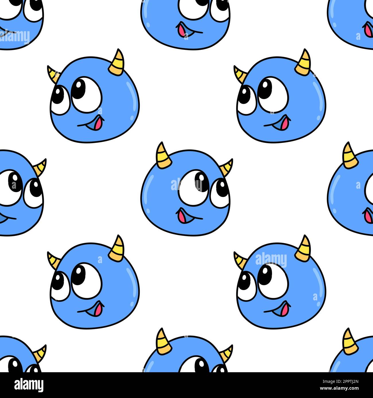 monster smile seamless pattern textile print. repeat pattern background ...
