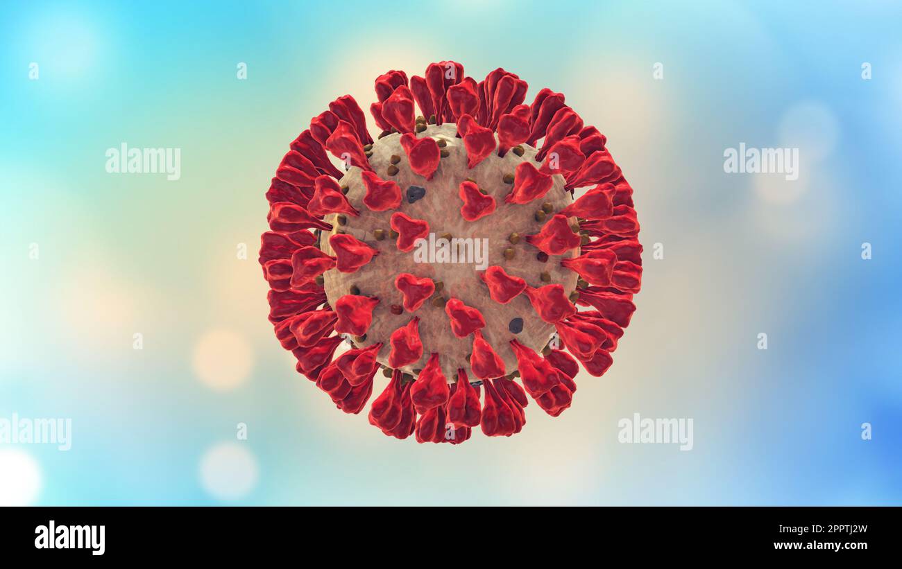 Coronavirus, SARS-CoV-2, 2019 nCoV virus Particles. Virus structure ...