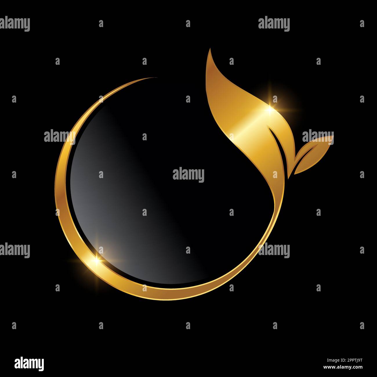 Golden Leaf Logo Vector Icon Stock Vector Image & Art - Alamy