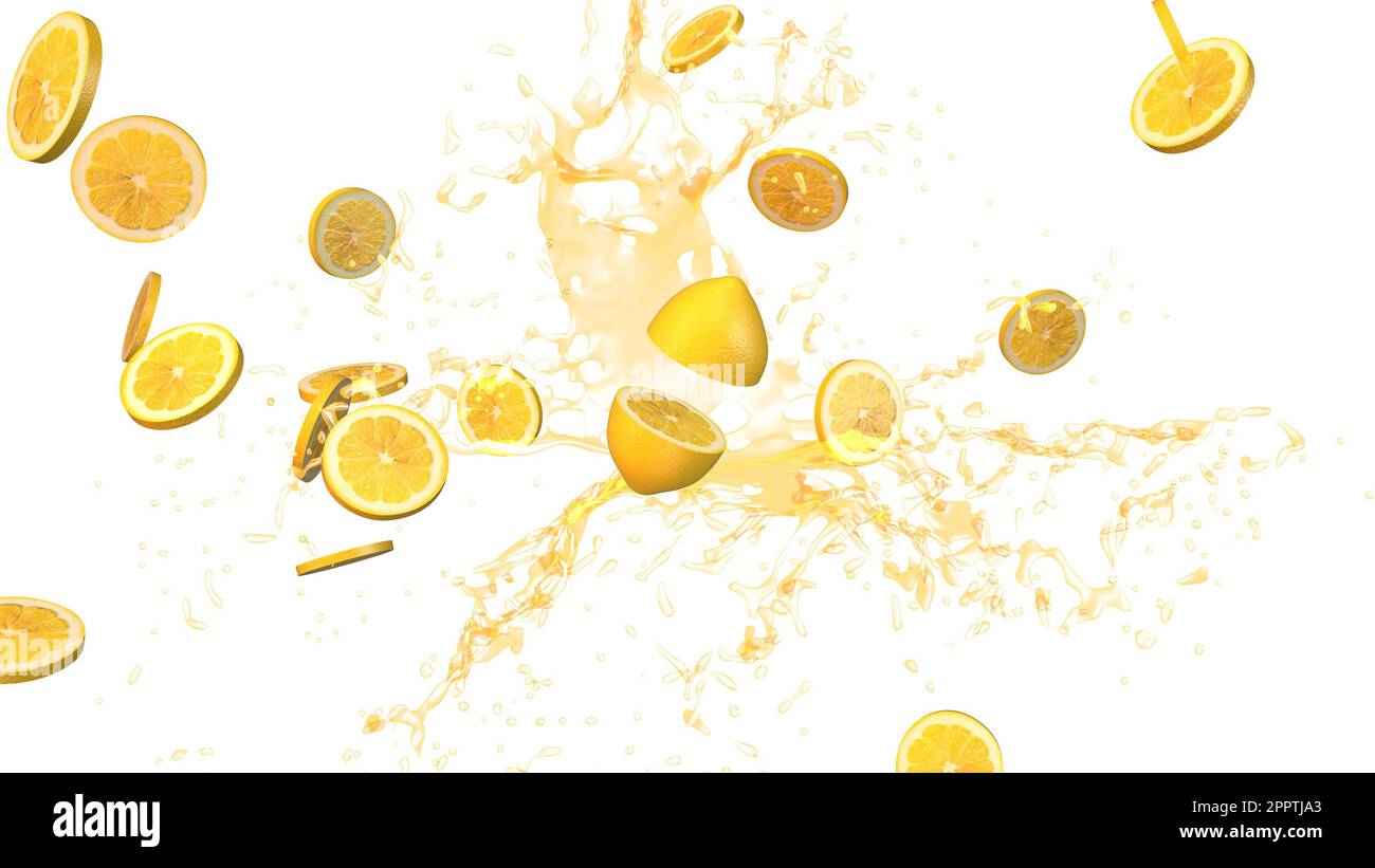 Lemon juice splash hi-res stock photography and images - Alamy