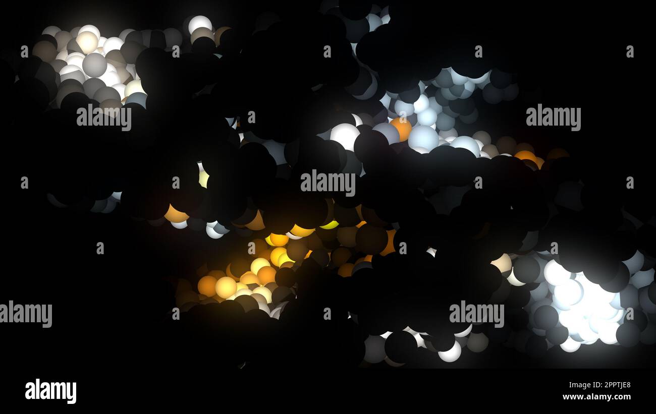 Neon moving spheres animated background Stock Photo - Alamy