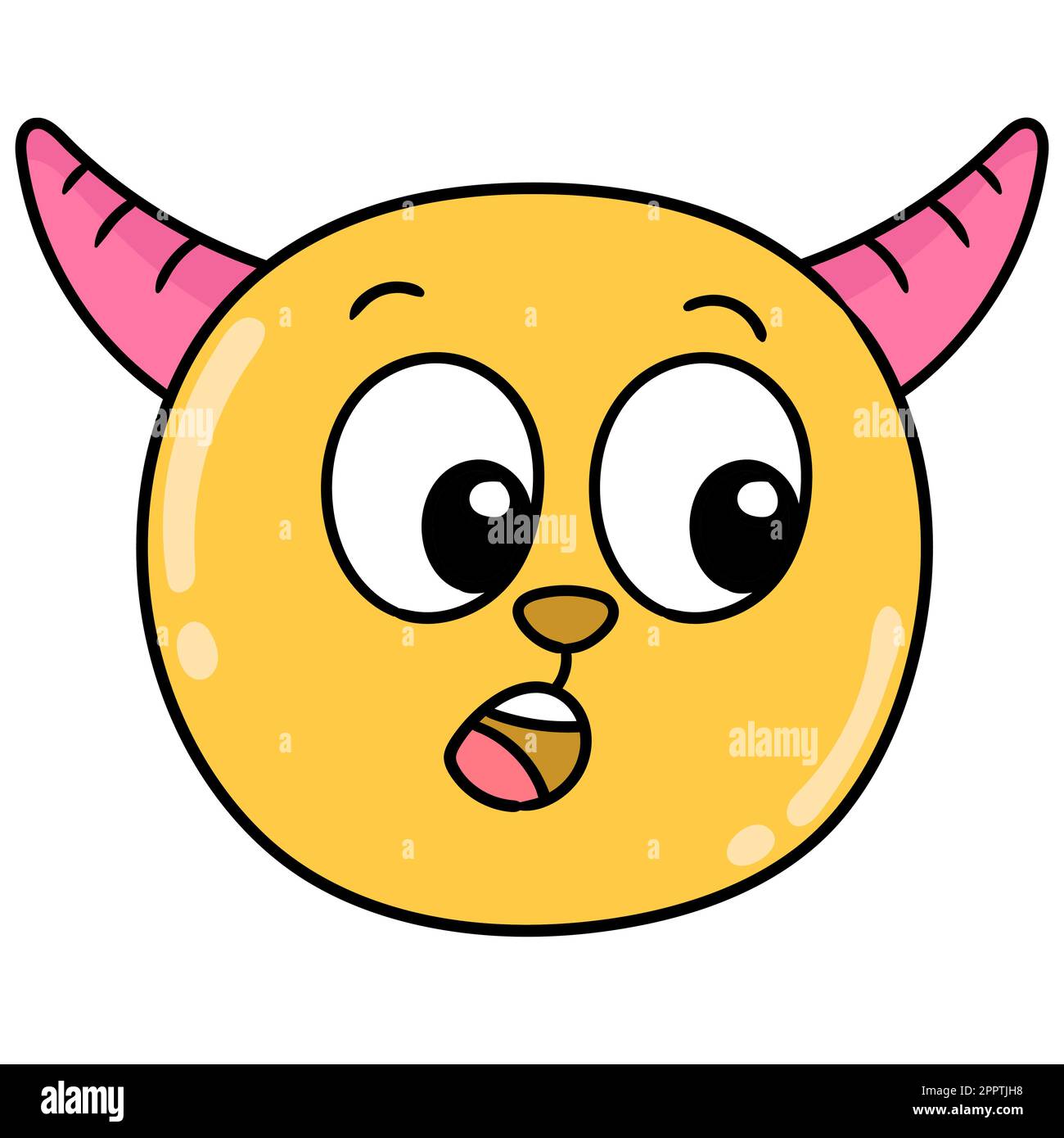 cute devil boy laugh happily, doodle icon image Stock Vector Image ...