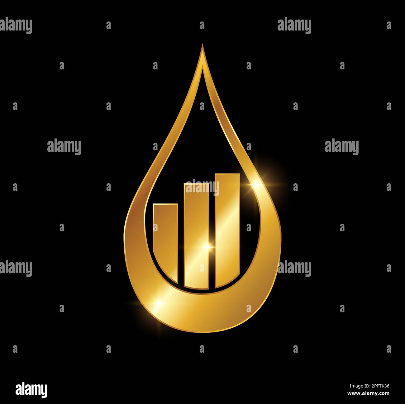 Golden water drop Stock Vector Images - Alamy