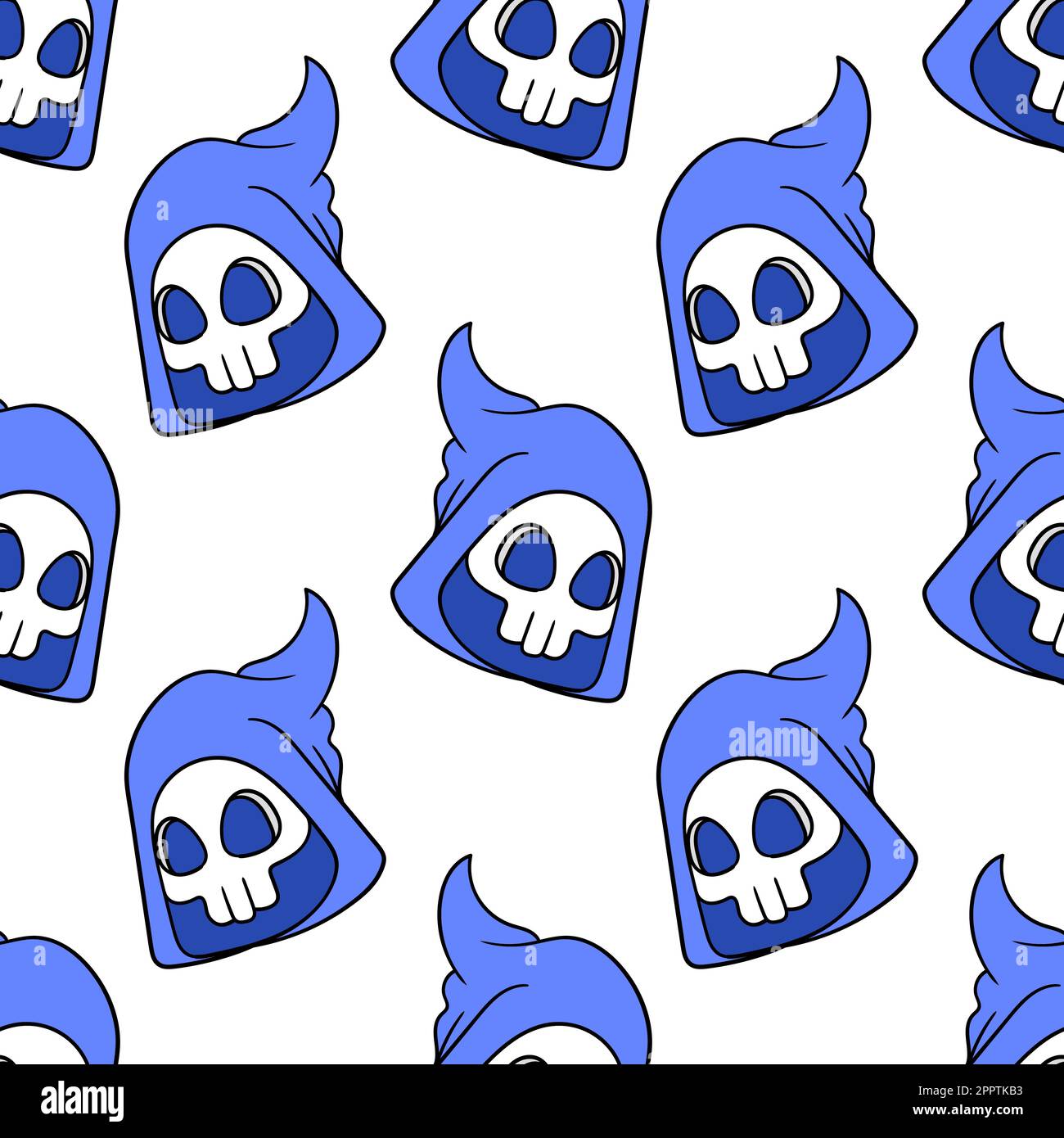 shinigami death angel seamless pattern textile print. repeat pattern ...