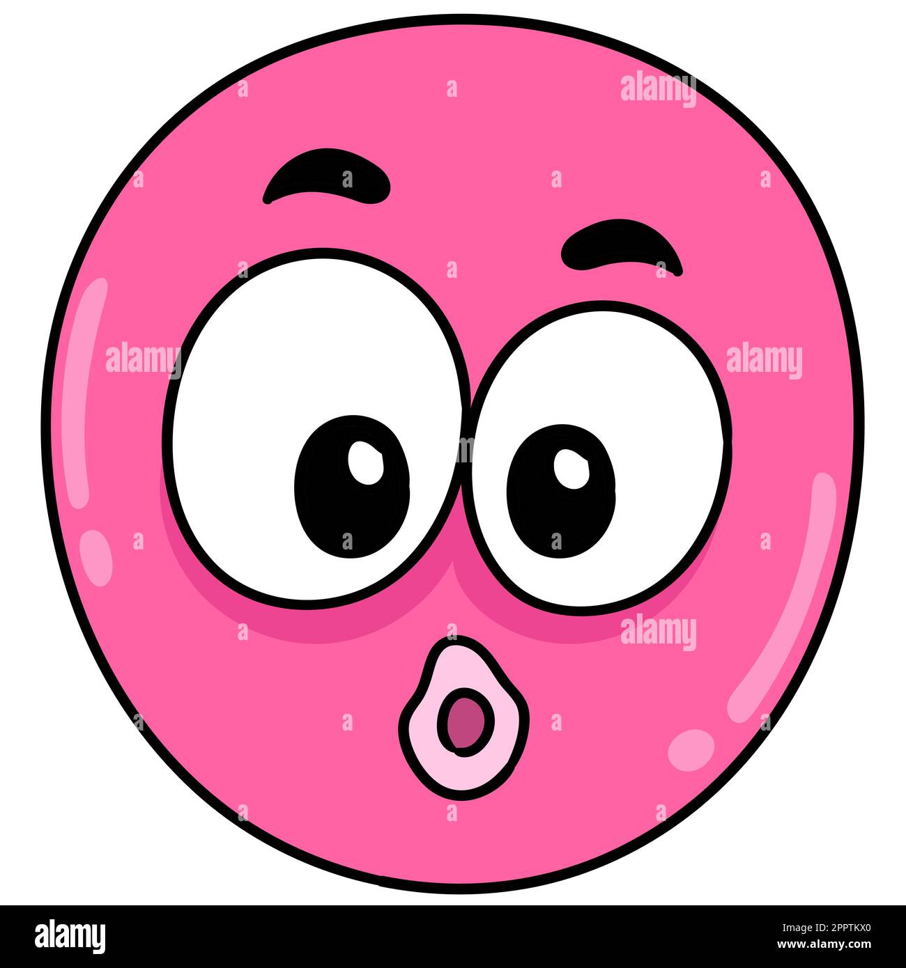 head emoticon with mouth purring to kiss, doodle icon image Stock ...