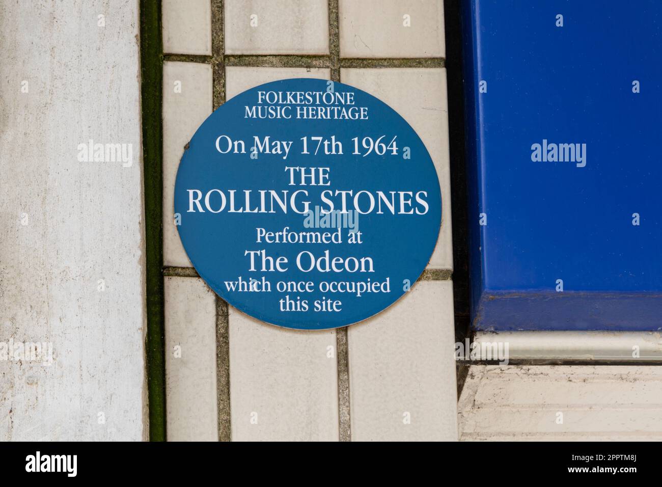 The blue plaque at Boots the chemists in Folkestone for the Rolling ...
