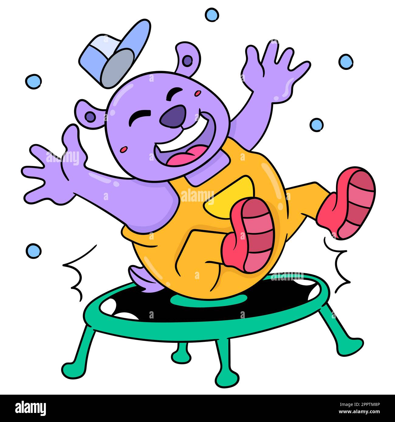Jumping trampoline icon illustration Cut Out Stock Images & Pictures ...