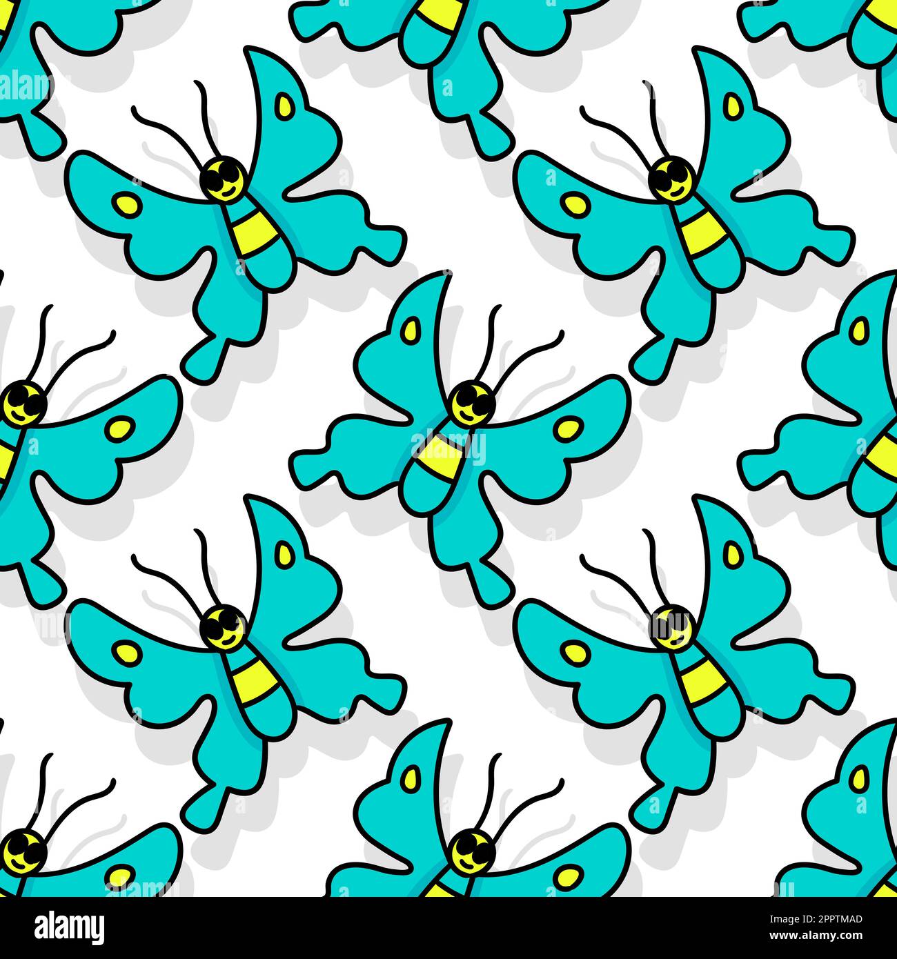 beautiful butterfly seamless textile print. repeat pattern background ...