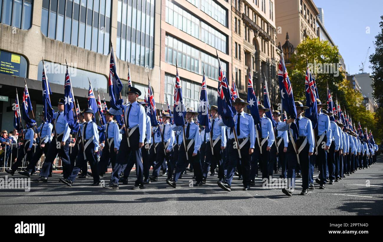 Sydney, Australia. 25th Apr, 2023. ANZAC Day parade on April 25, 2023 ...