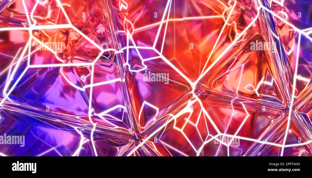 Photo of a vibrant and dynamic abstract background with intersecting lines and geometric shapes ...