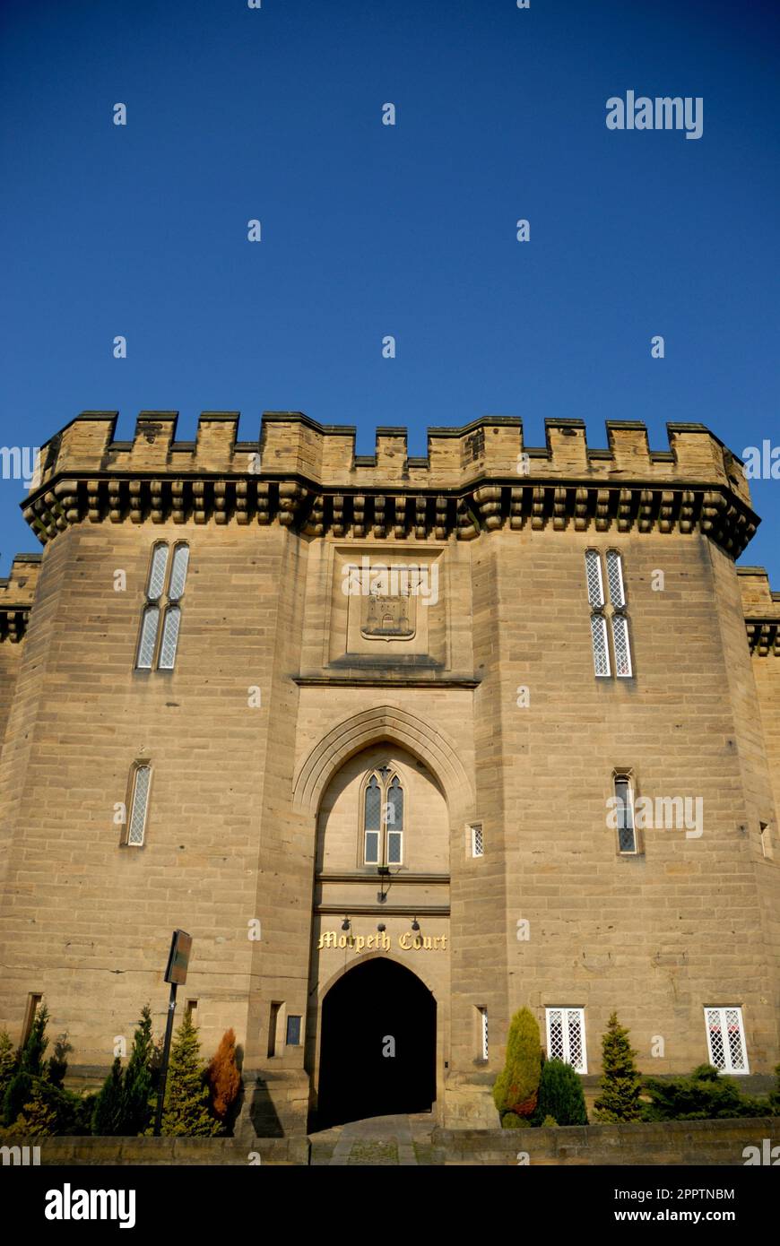View of Courthouse from Carlisle Park, Morpeth, Northumberland Stock ...