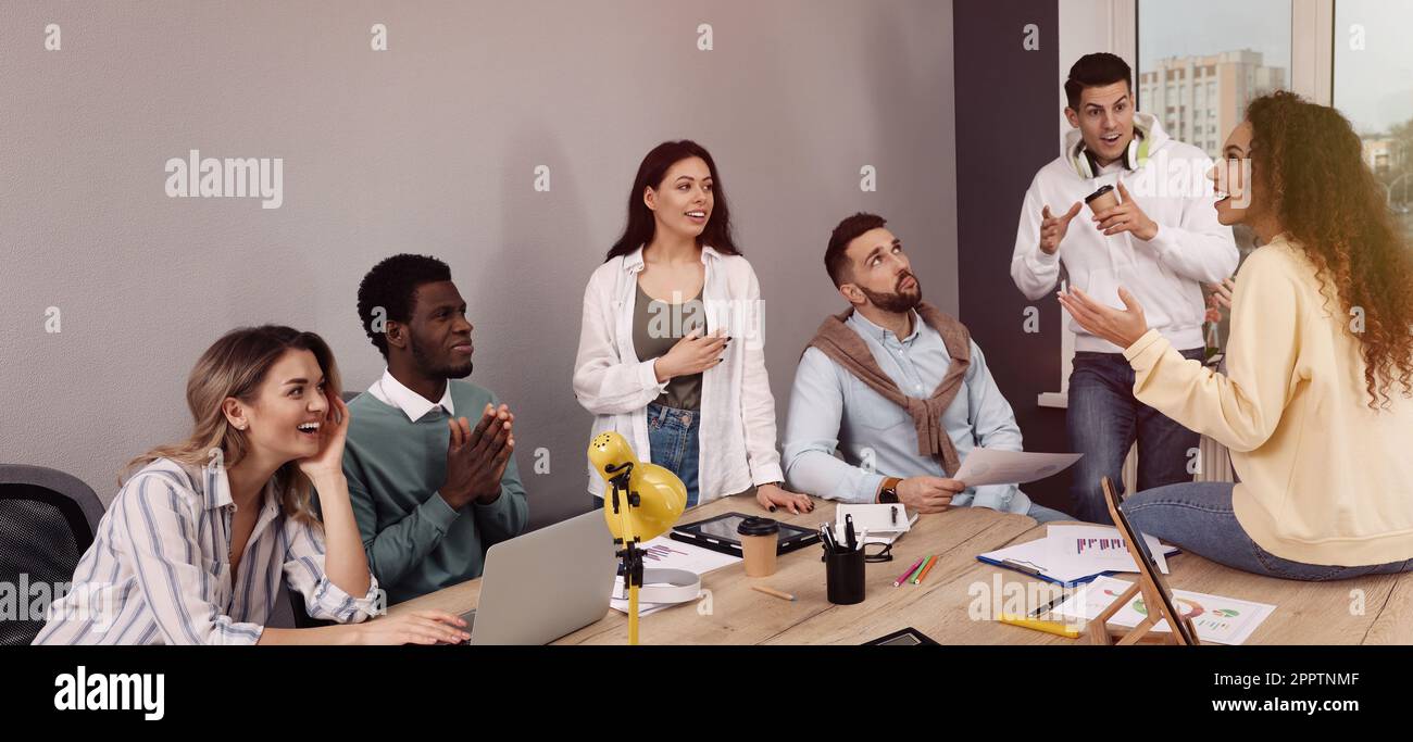 Coworkers together hi-res stock photography and images - Alamy