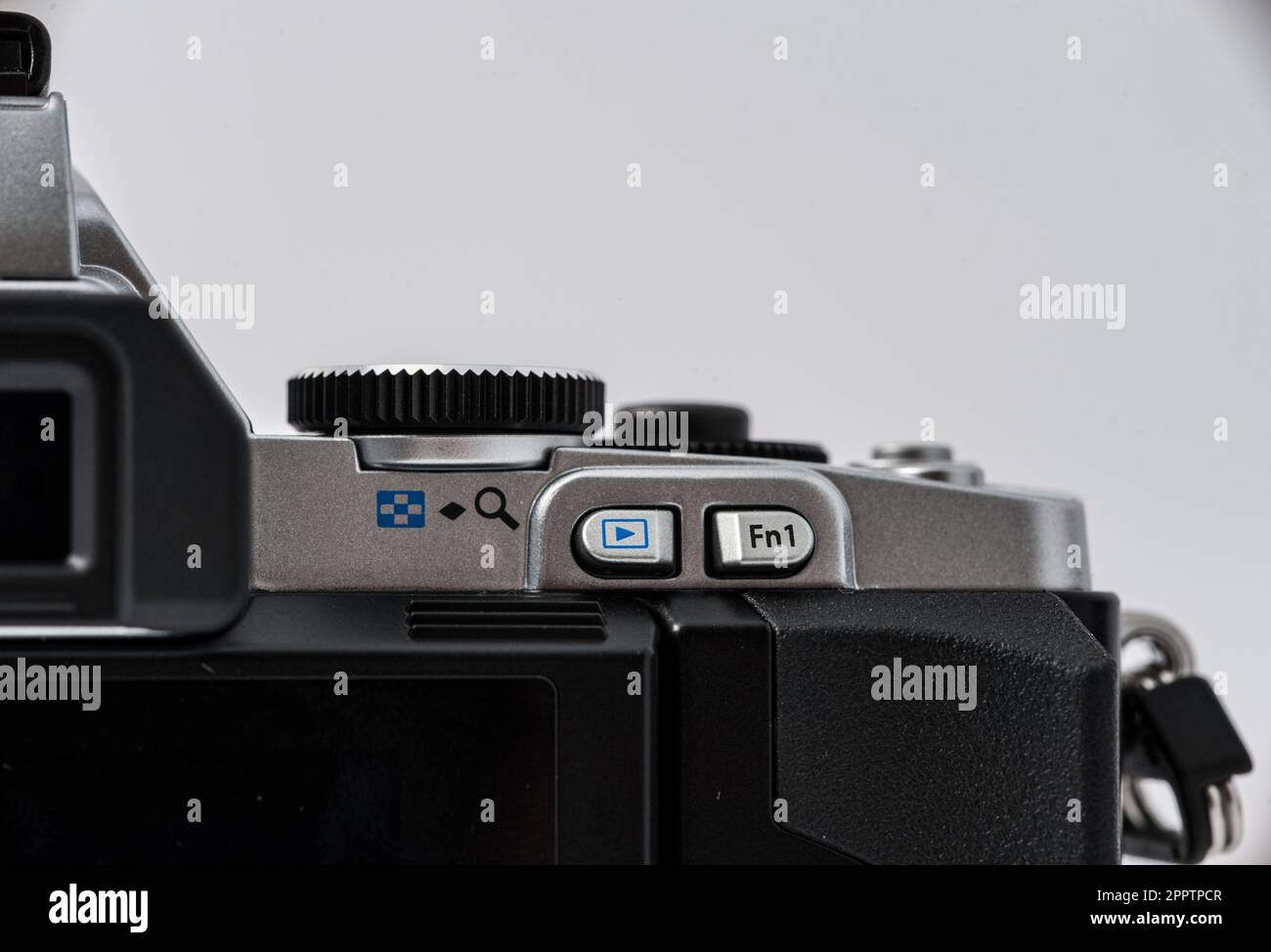 Top buttons and controls of a digital mirrorless camera Stock Photo - Alamy