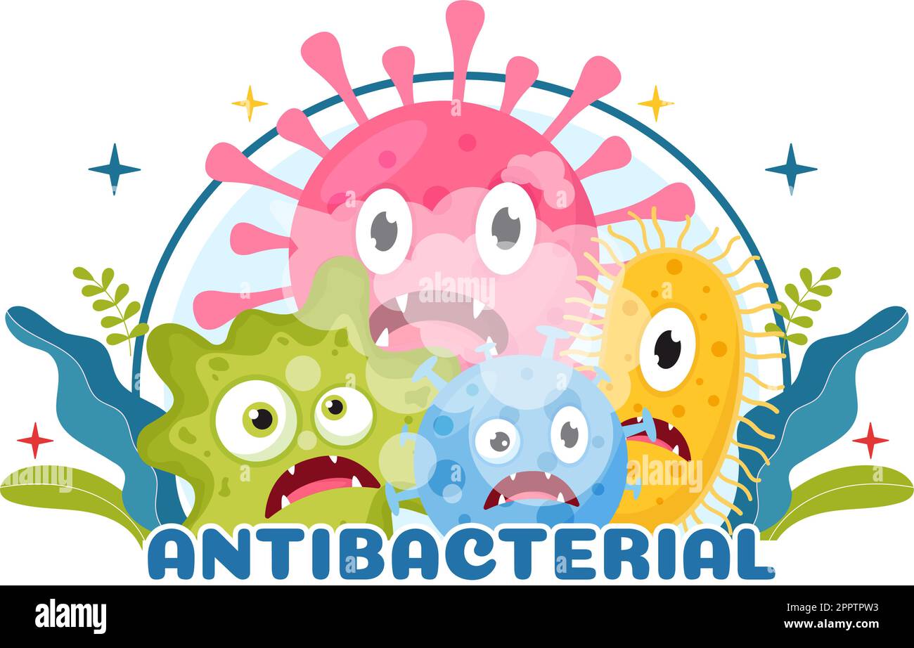 Antibacterial Illustration with Washing Hands, Virus Infection and ...