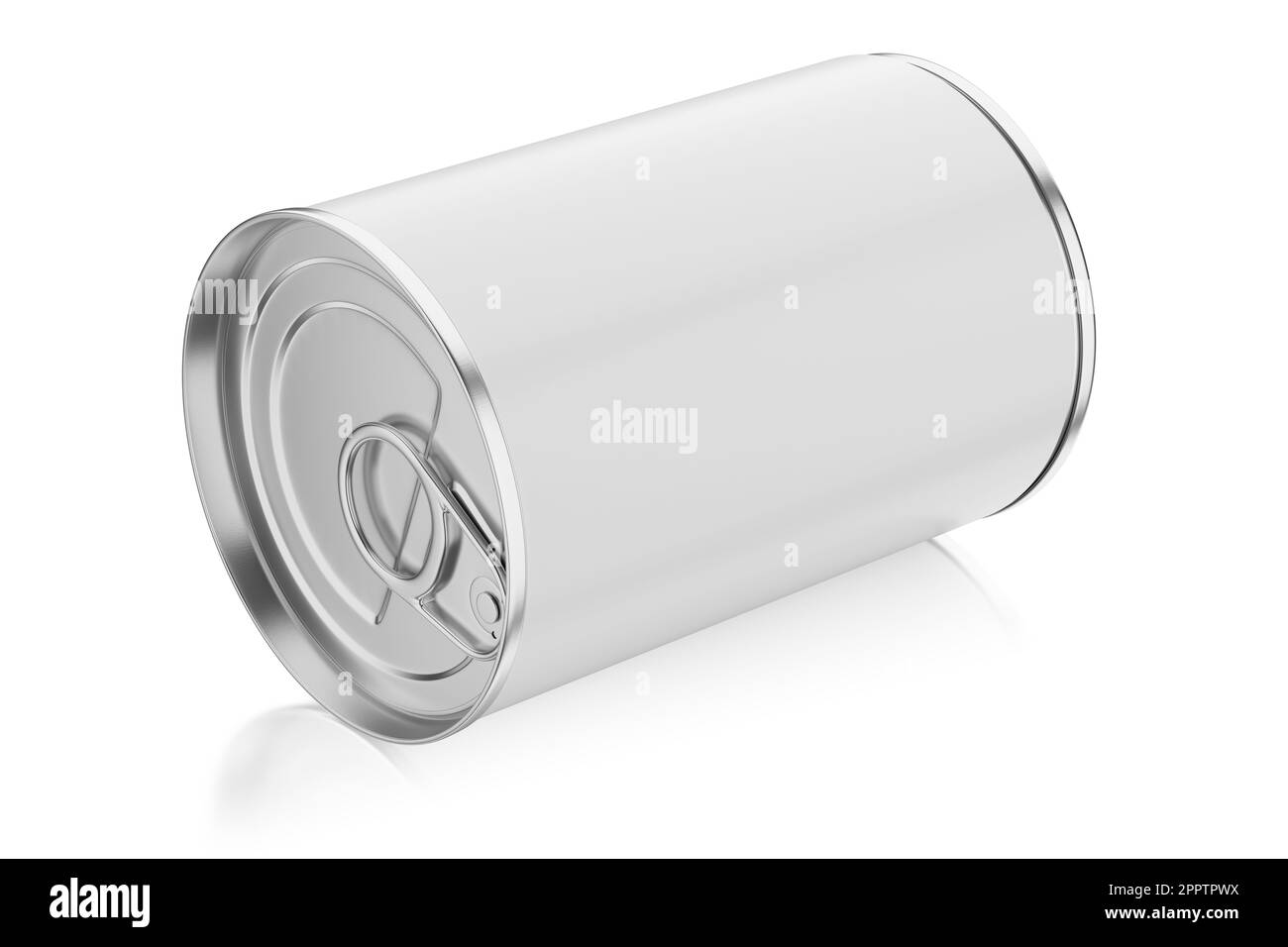 Tin can isolated on white background. 3D rendering illustration Stock ...