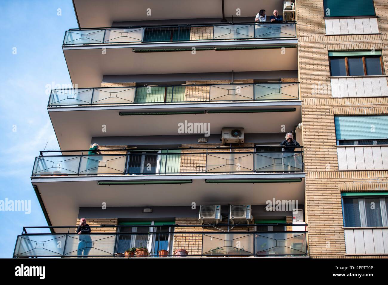 April 22, 2023, Rome, Italy: Some Quadraro inhabitants watch the ...