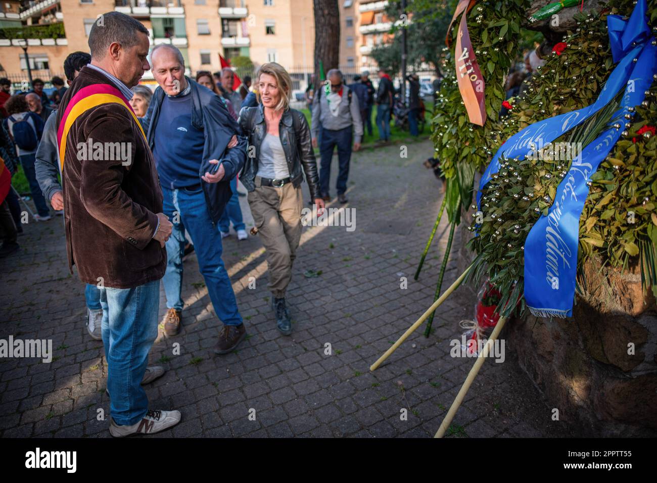 April 22, 2023, Rome, Italy: Francesco Laddaga, President of the 7th ...