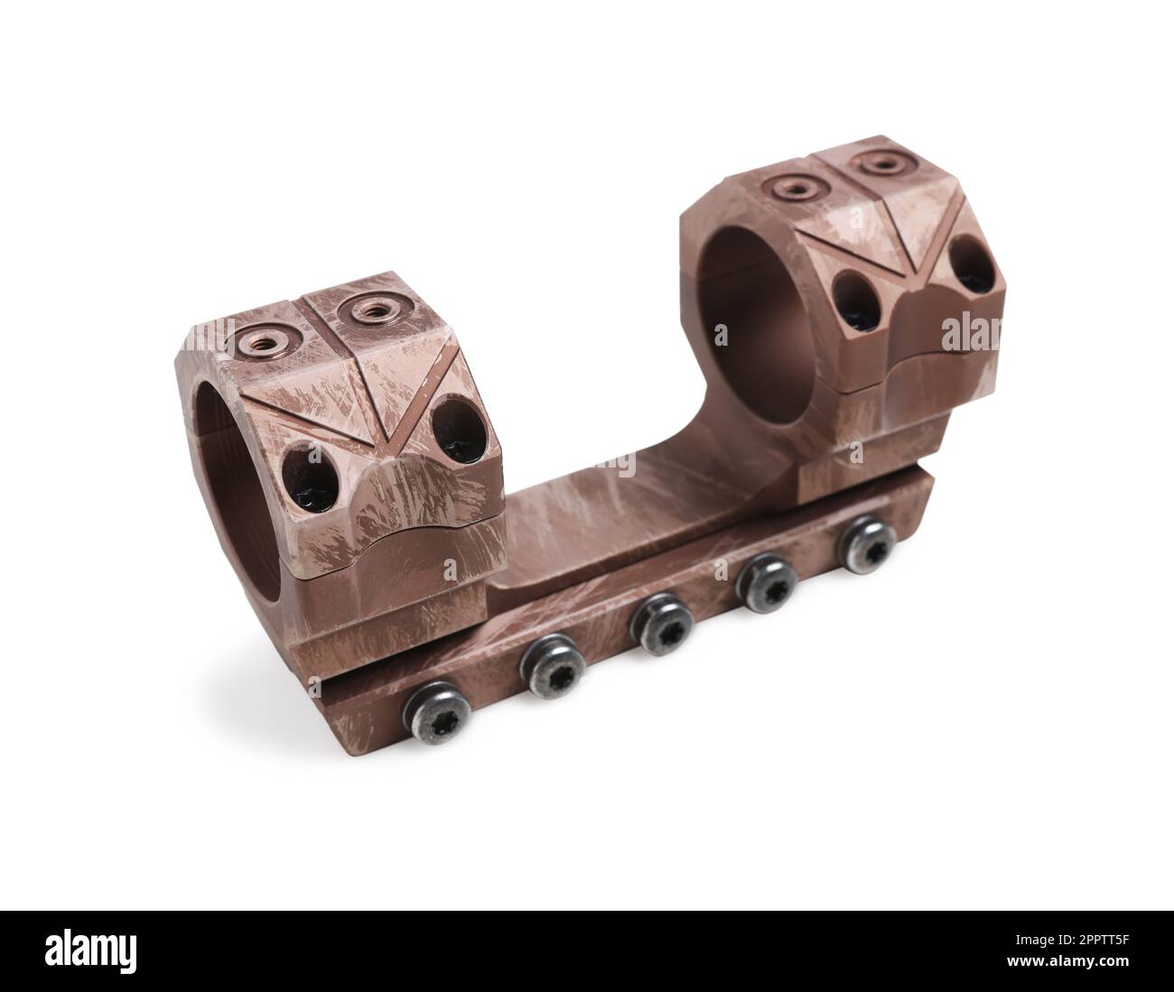 Quick disconnect sniper cantilever scope mount isolated on white Stock ...