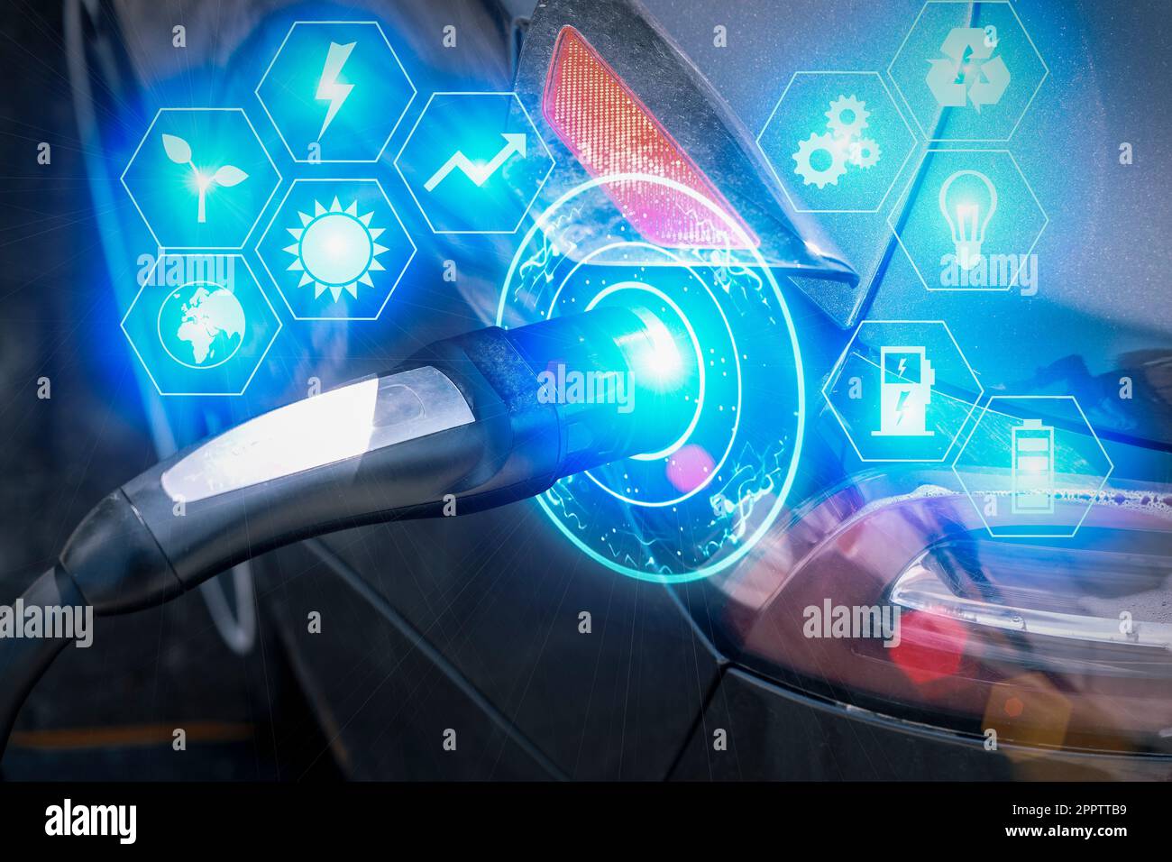 Charging station for electric cars. Types and connectors of ports for ...