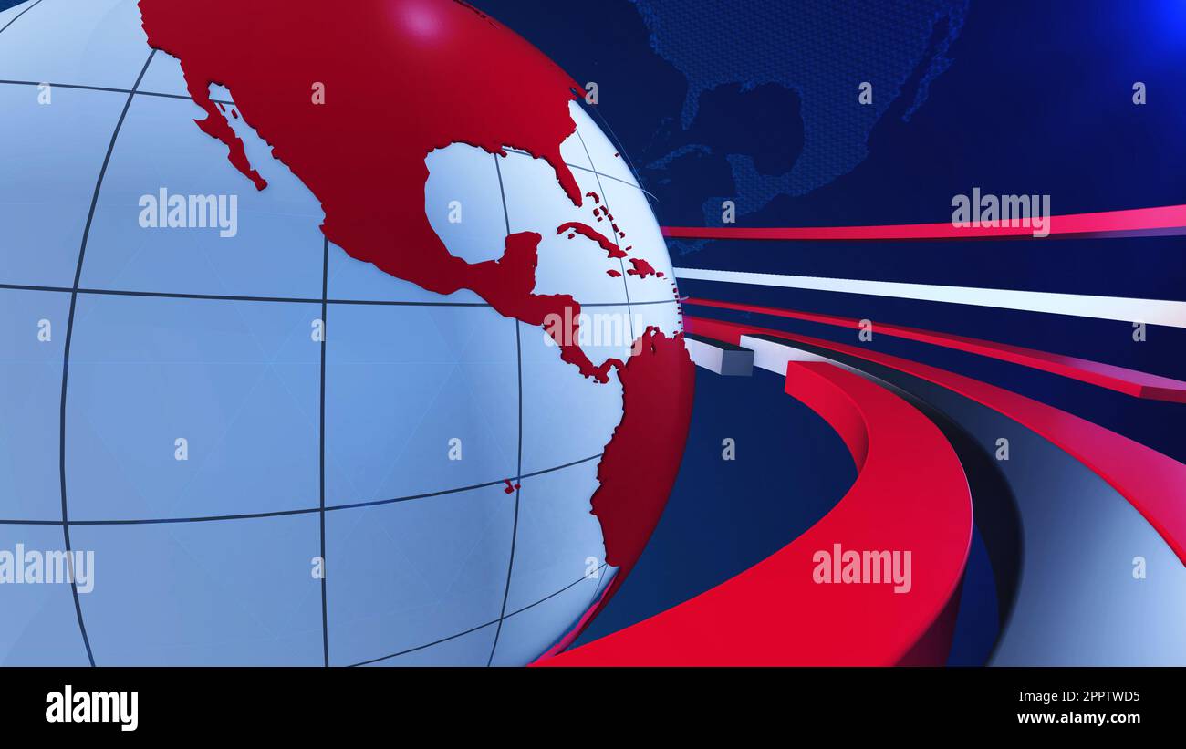 News backdrop world map animation hi-res stock photography and images ...
