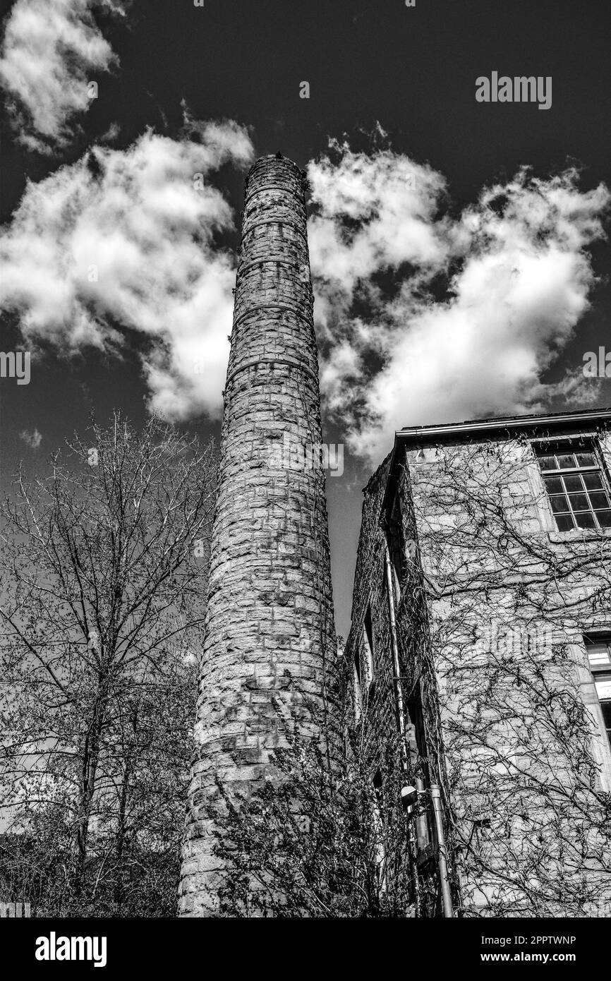 Hebden Bridge Mill Chimney Stock Photo - Alamy