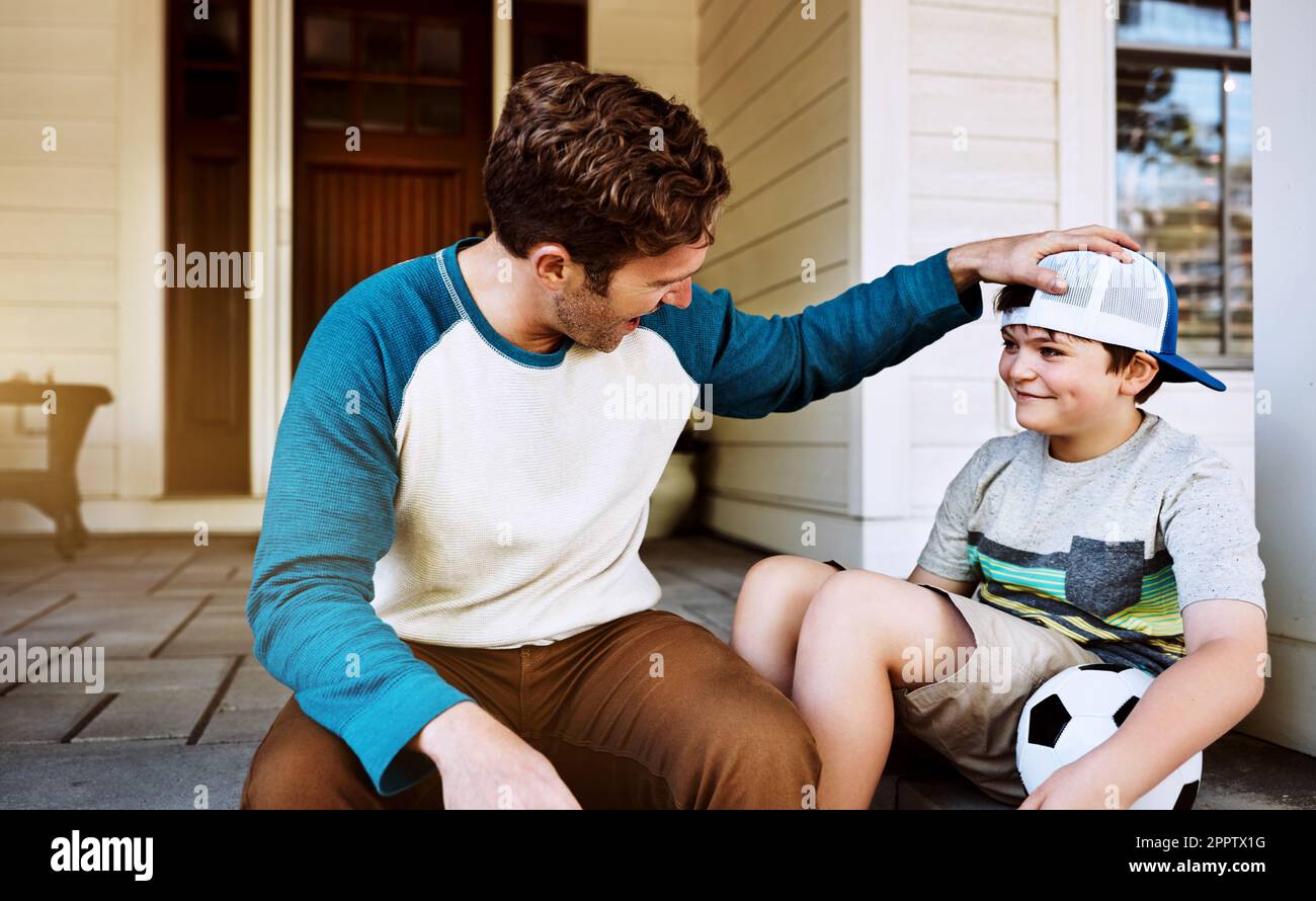 I couldnt be prouder of you. a father and his son bonding on their ...