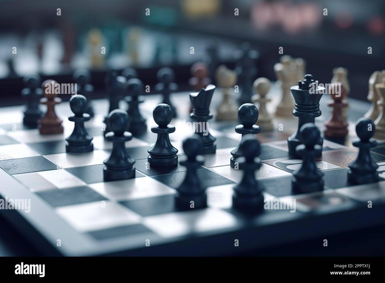 planning strategy with chess figures Stock Photo - Alamy