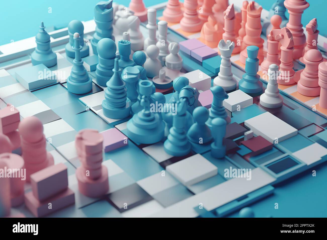 planning strategy with chess figures Stock Photo - Alamy