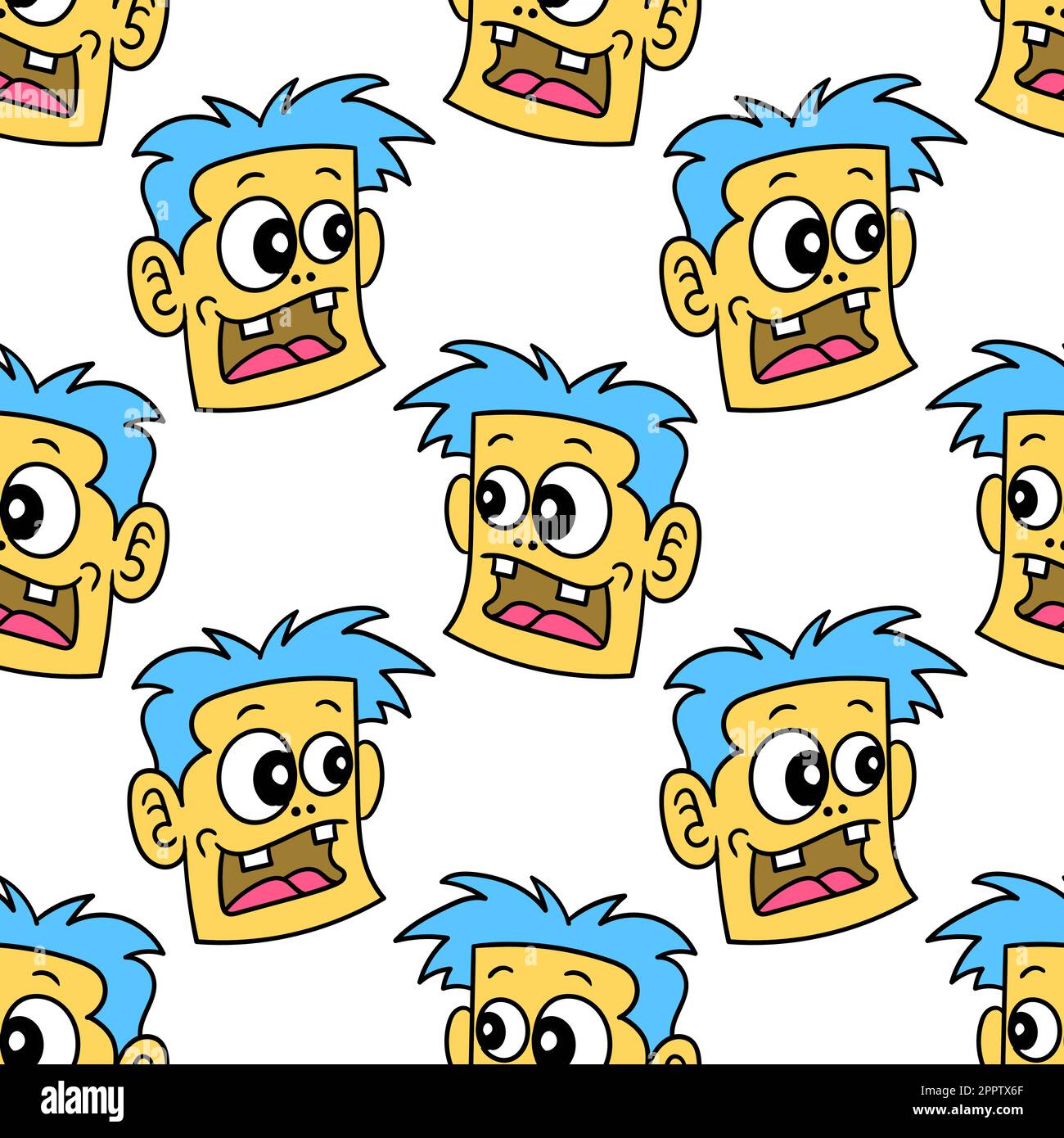 Frankenstein horror seamless pattern textile print. repeat pattern ...