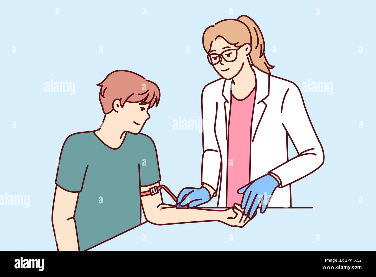 Blood test man vein Stock Vector Images - Alamy