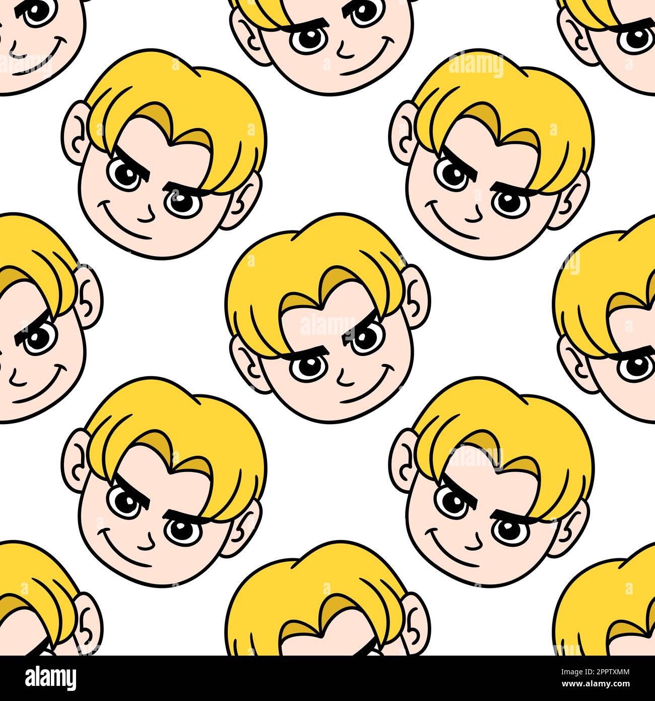 boy mad curious seamless pattern textile print. repeat pattern ...