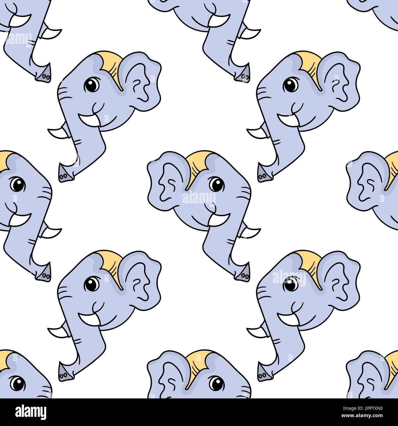 animal elephant head seamless pattern textile print. repeat pattern ...