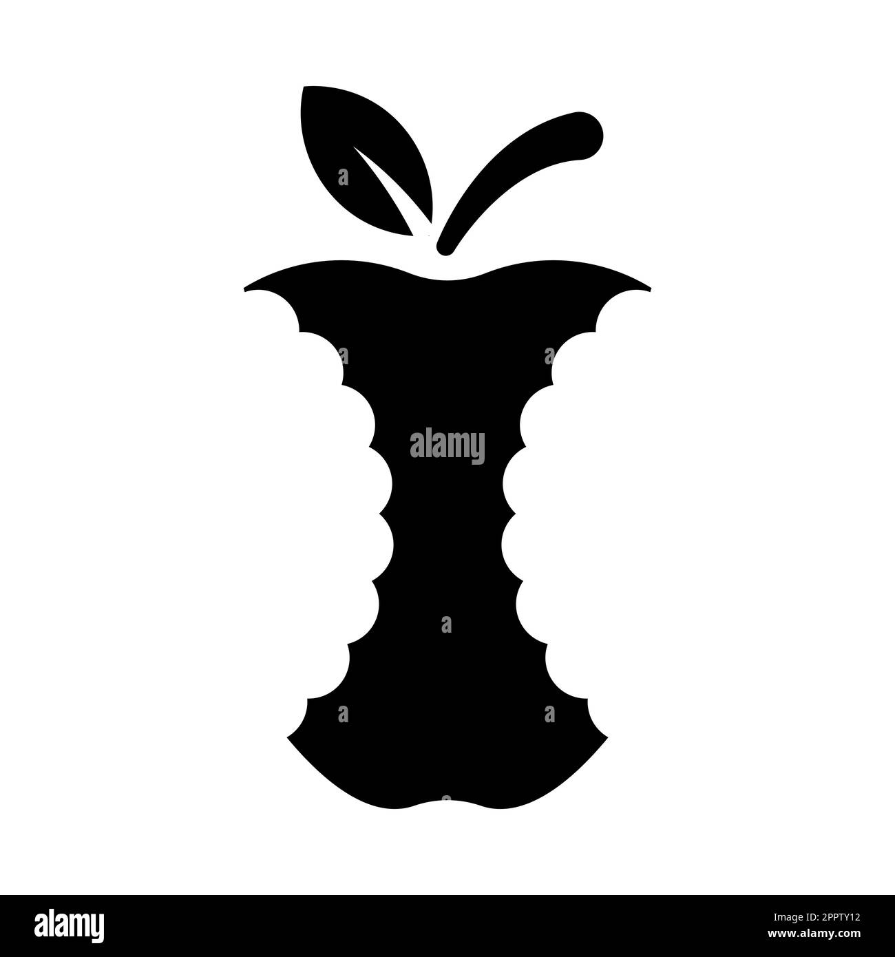 Bitten apple vector icon on white background Stock Vector Image & Art ...