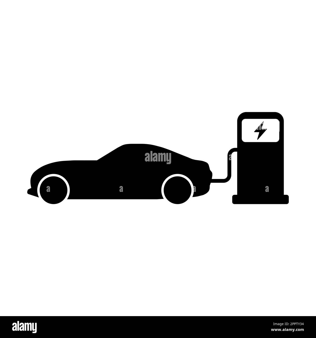EV charging vector icon on white background Stock Vector Image & Art ...