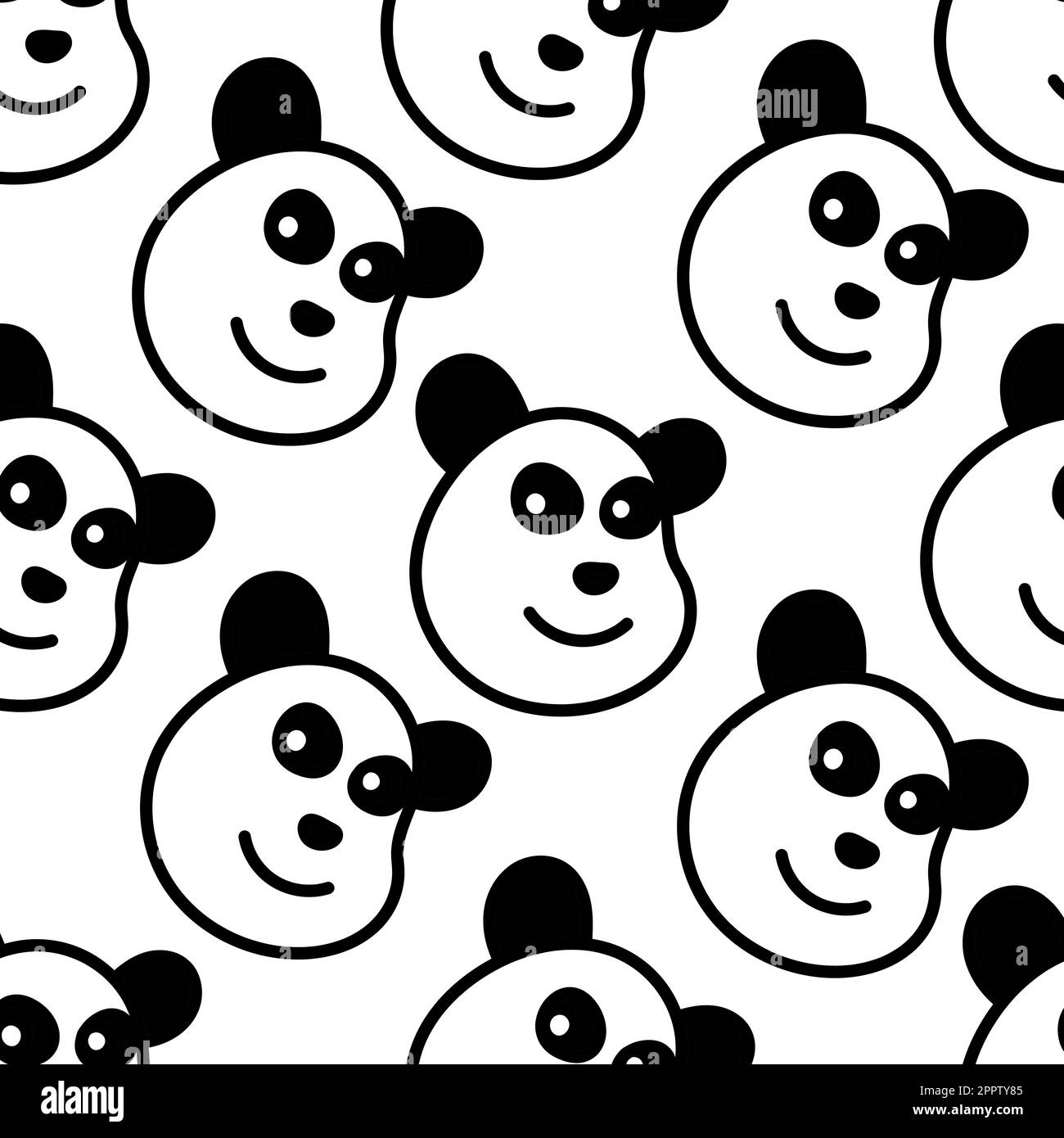 cute panda seamless pattern textile print. repeat pattern background ...