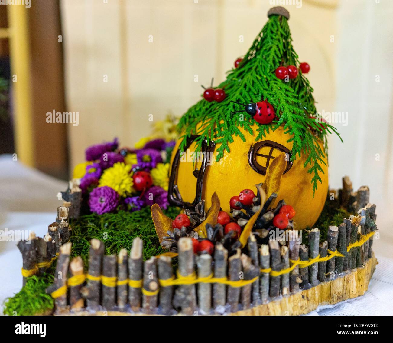 The hut is made of squash and natural materials Stock Photo - Alamy