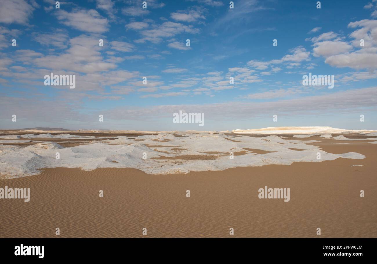 Landscape scenic view of desolate barren western desert in Panoramic ...