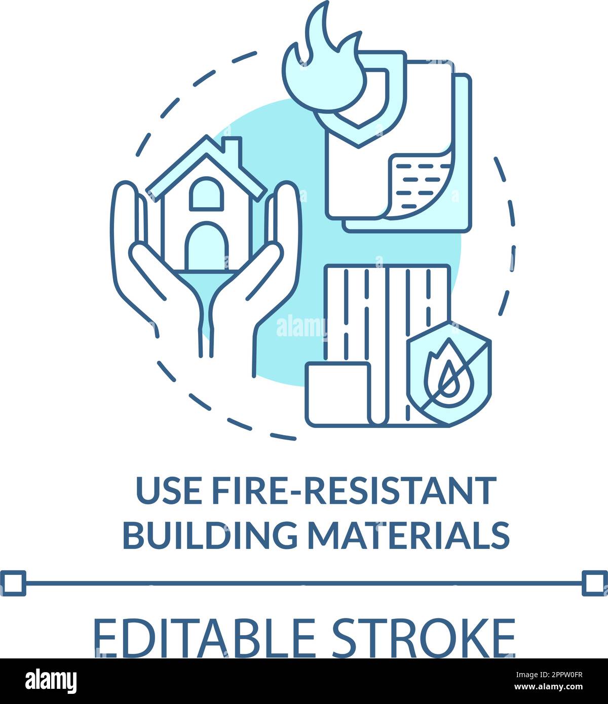 Fire resistant house Stock Vector Images - Alamy