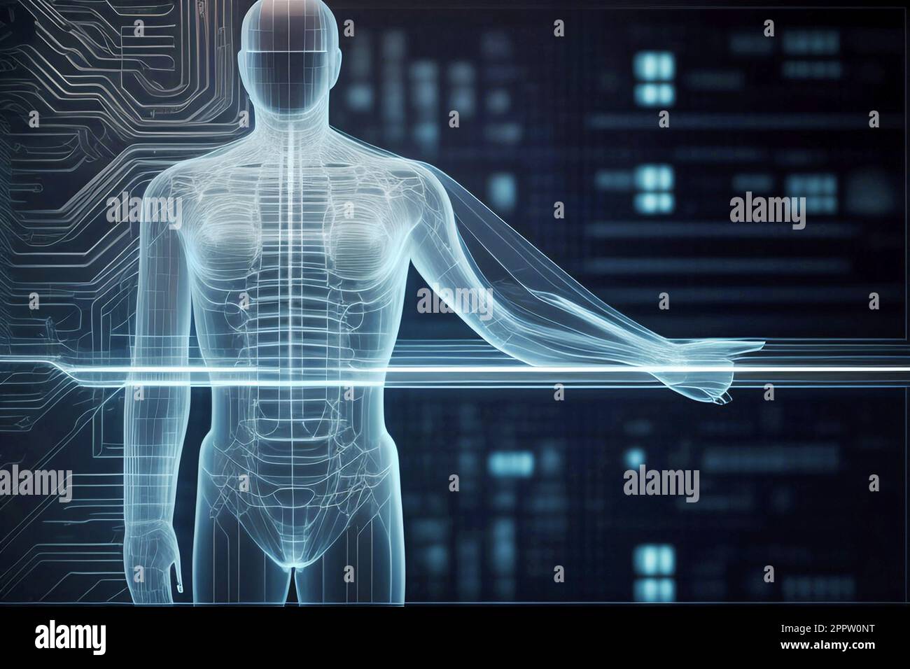 Human nervous system blue hi-res stock photography and images - Alamy