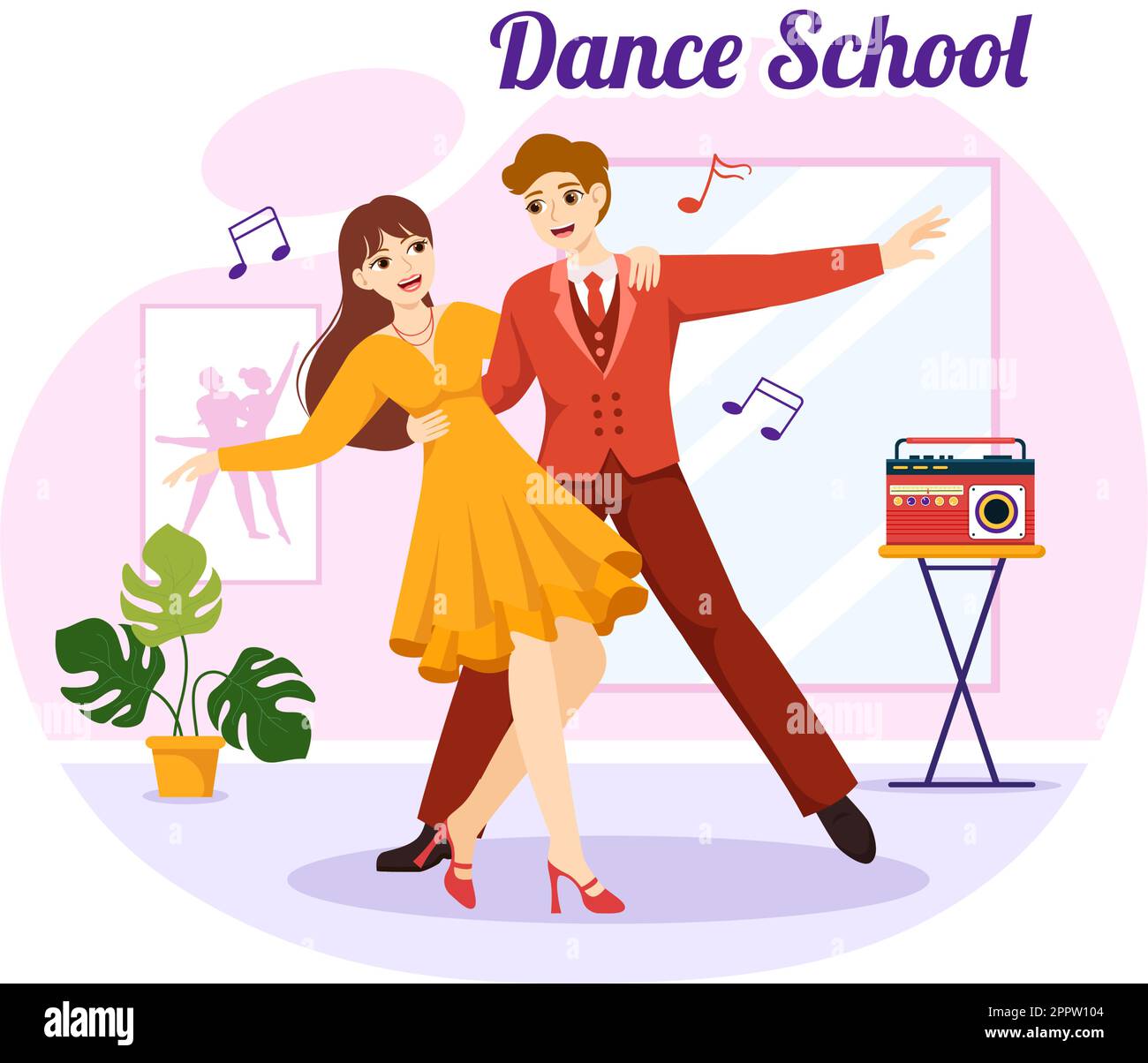 Child ballroom dancing Stock Vector Images - Alamy