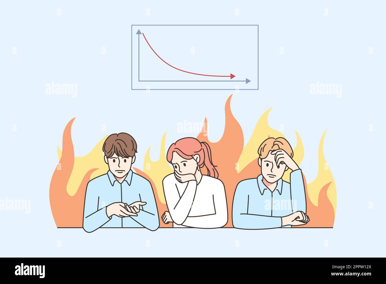 Unhappy employee team Stock Vector Images - Alamy