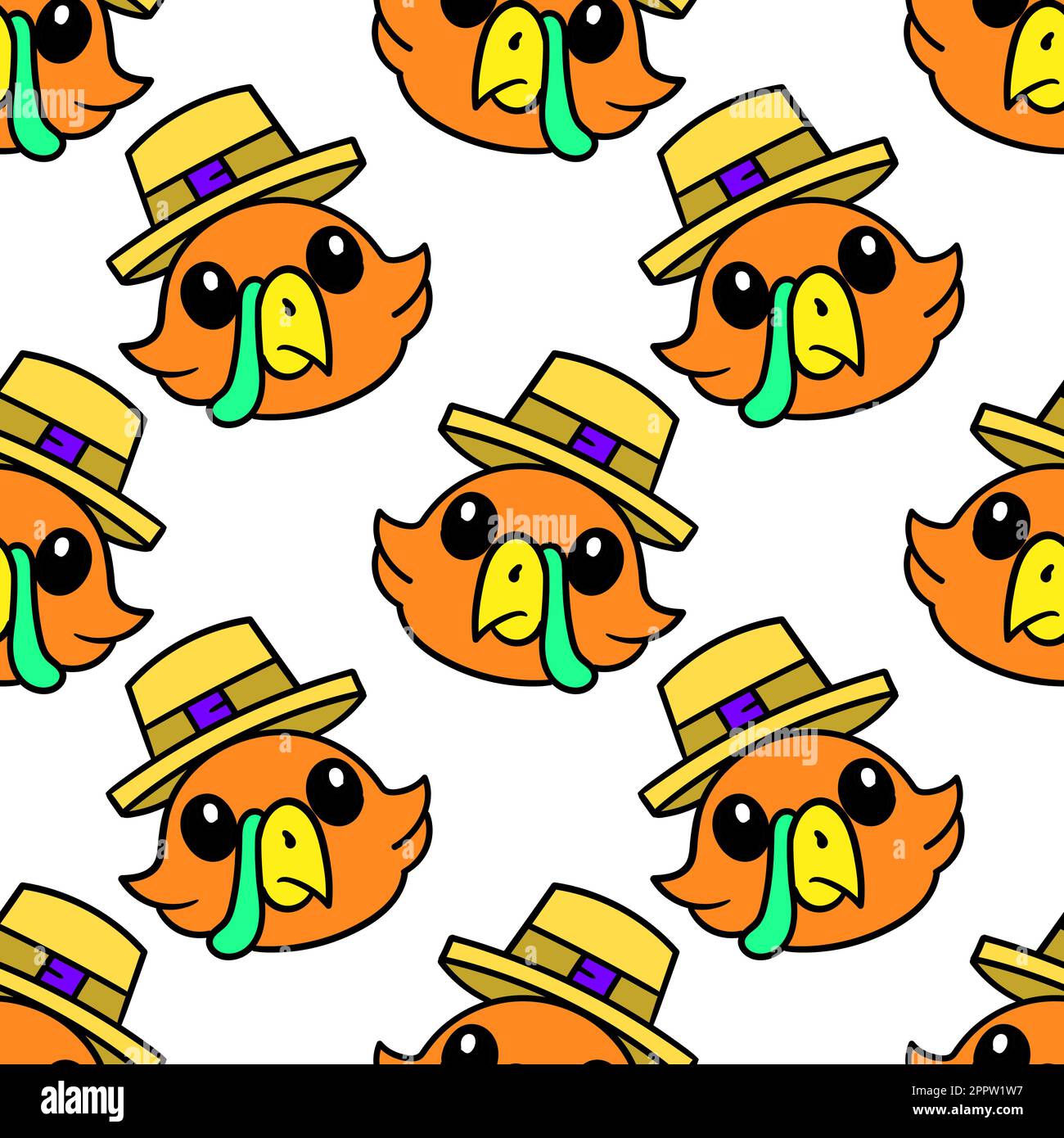 turkey poultry head seamless pattern textile print. repeat pattern ...