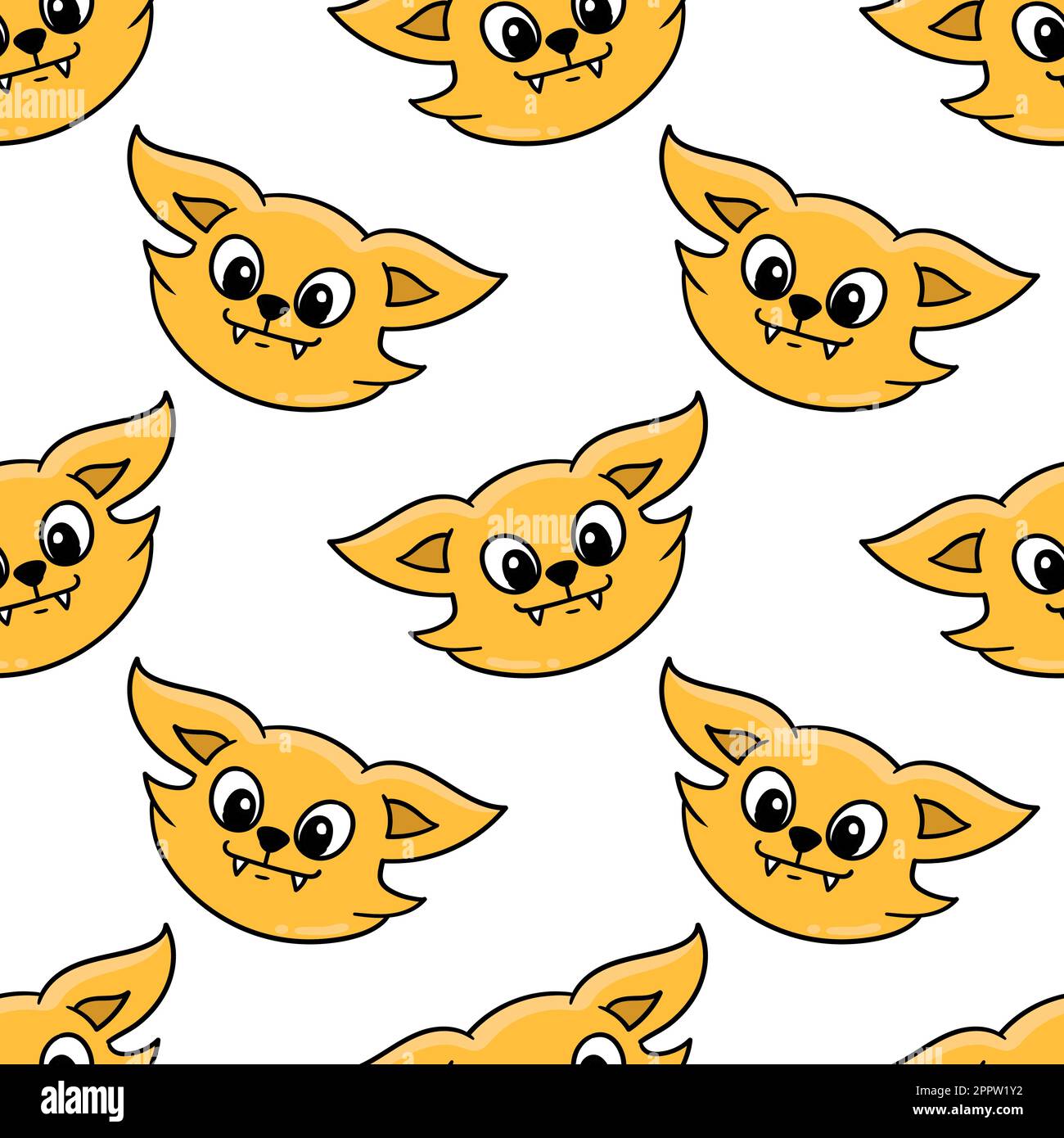 smile ferret head seamless pattern textile print. repeat pattern ...