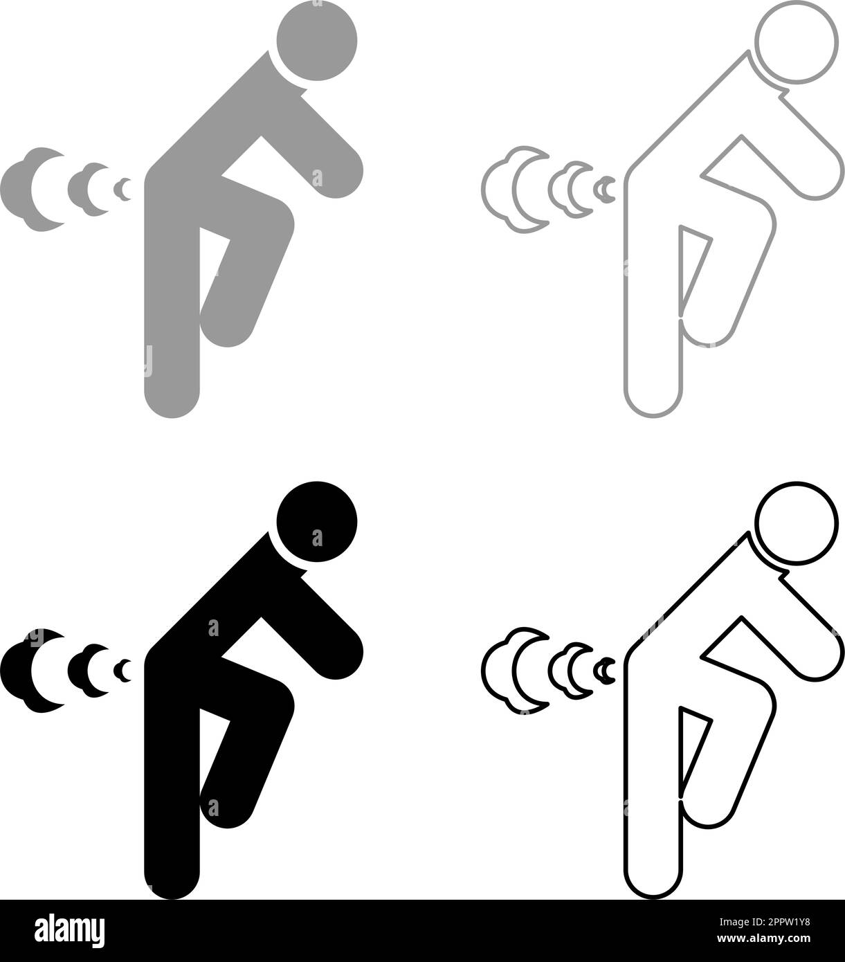 Man farts break wind farting bloating gas cloud stench bad smell ...